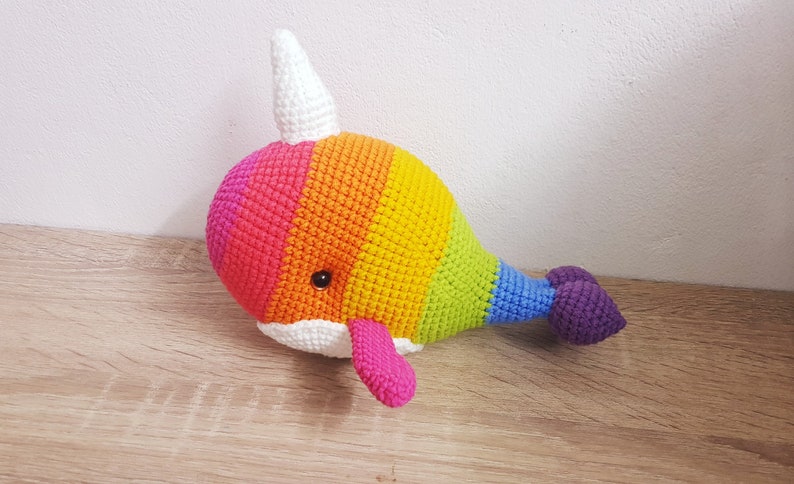 Poupée au Crochet de narval, peluche de narval arc-en-ciel, narval ...
