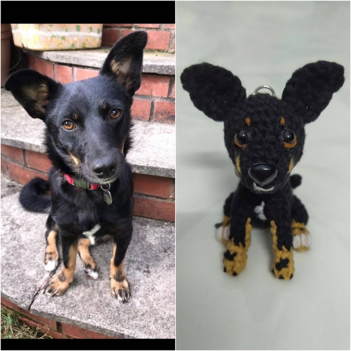 Custom Crochet Pet Keychain Handmade Dog Keychain Mini Pet | Etsy