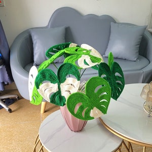 Crochet Monstera, Crochet Plant, Monstera Plush, Amigurumi Monstera ...