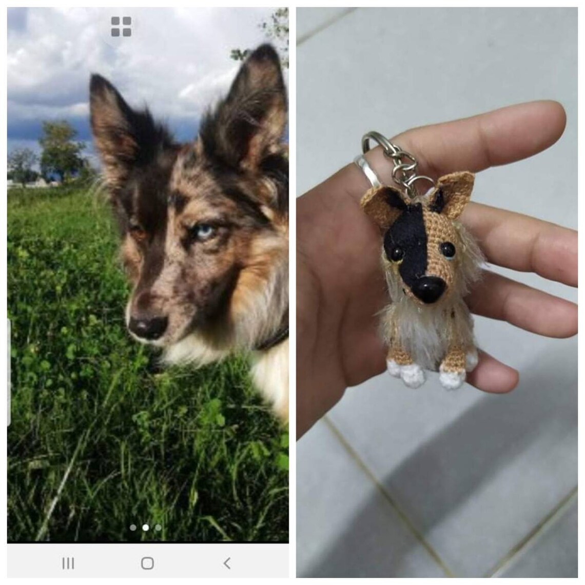 Custom Crochet Pet Keychain Handmade Dog Keychain Mini Pet | Etsy