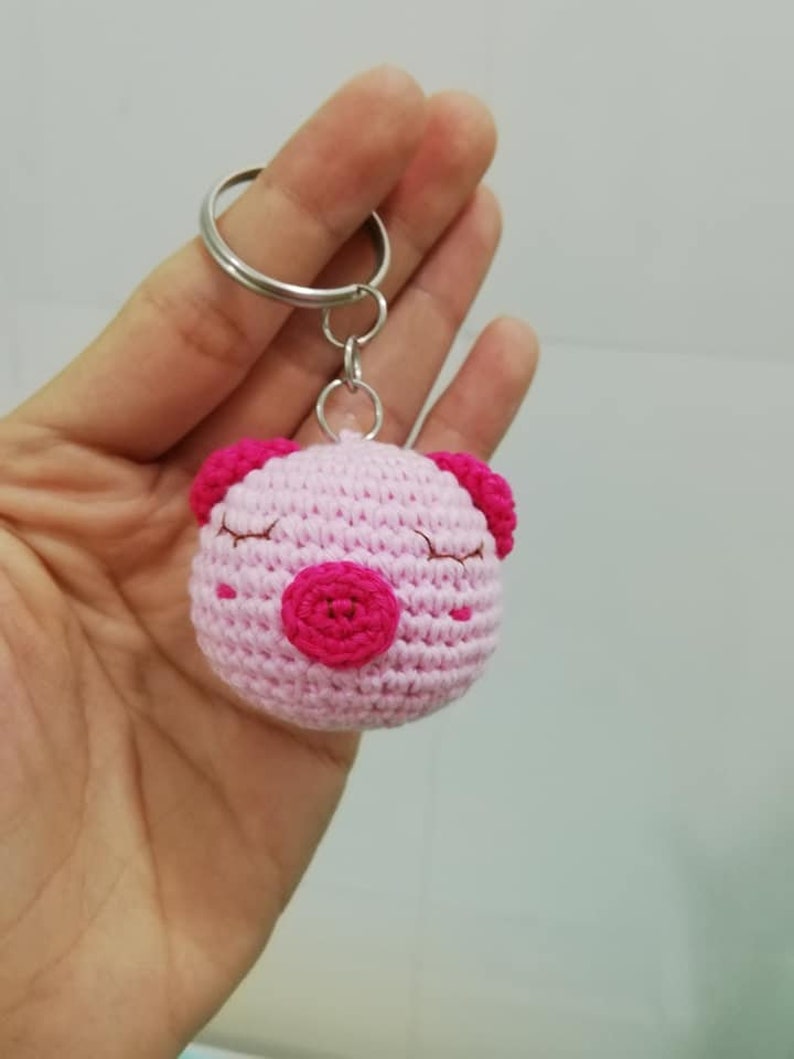 Set of 2 Animal Keychain, Crochet Animal Keychain, Handmade Amigurumi ...