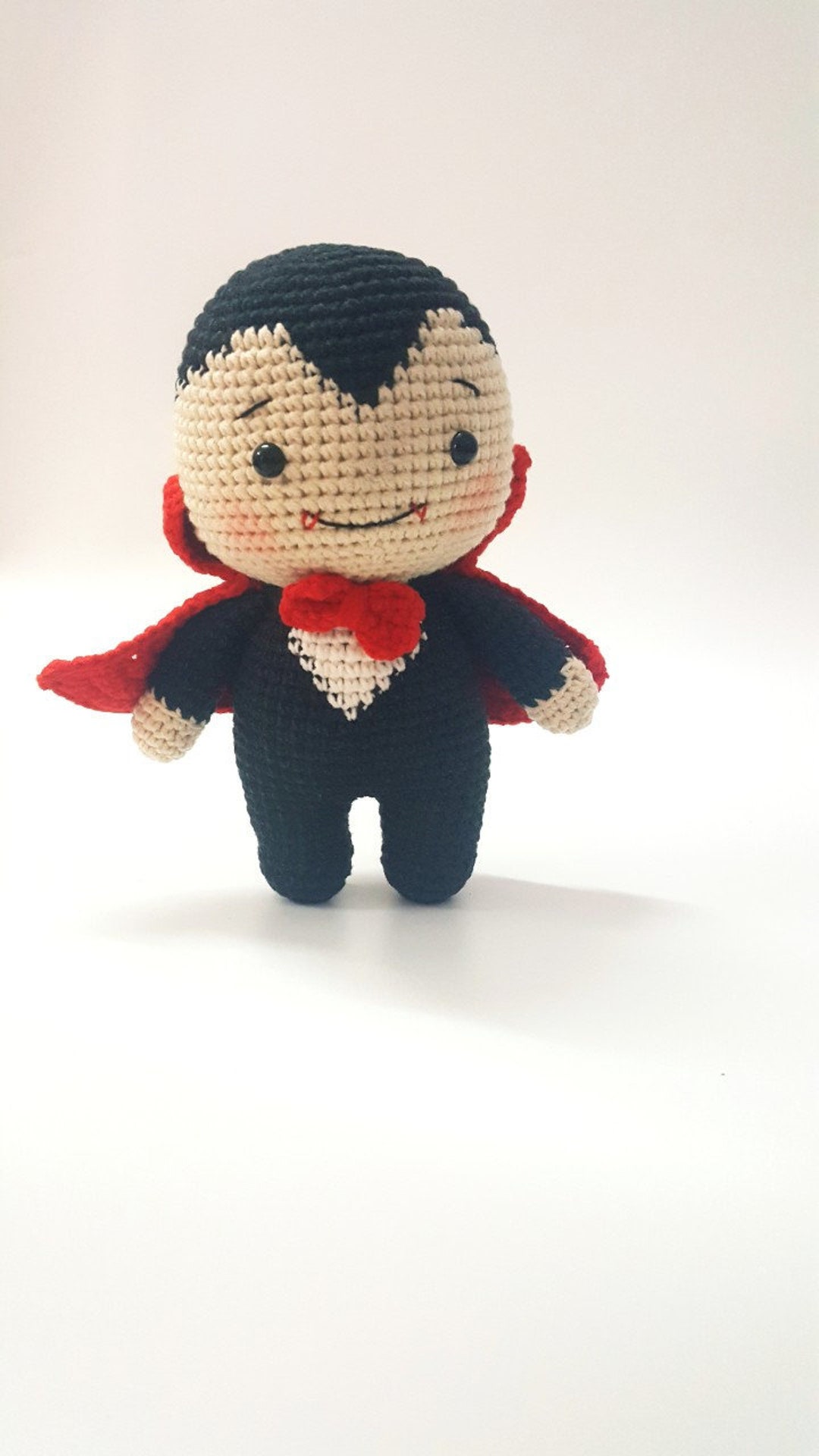 Crochet Vampire Doll, Handmade Vampire Dracula, Amigurumi Vampire Doll ...