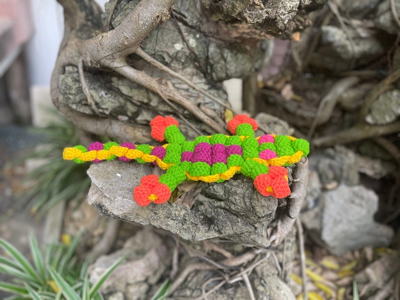 Crochet Bead Lizard, 90s Bead Lizard, Custom Bead Lizard, Bead Lizard ...