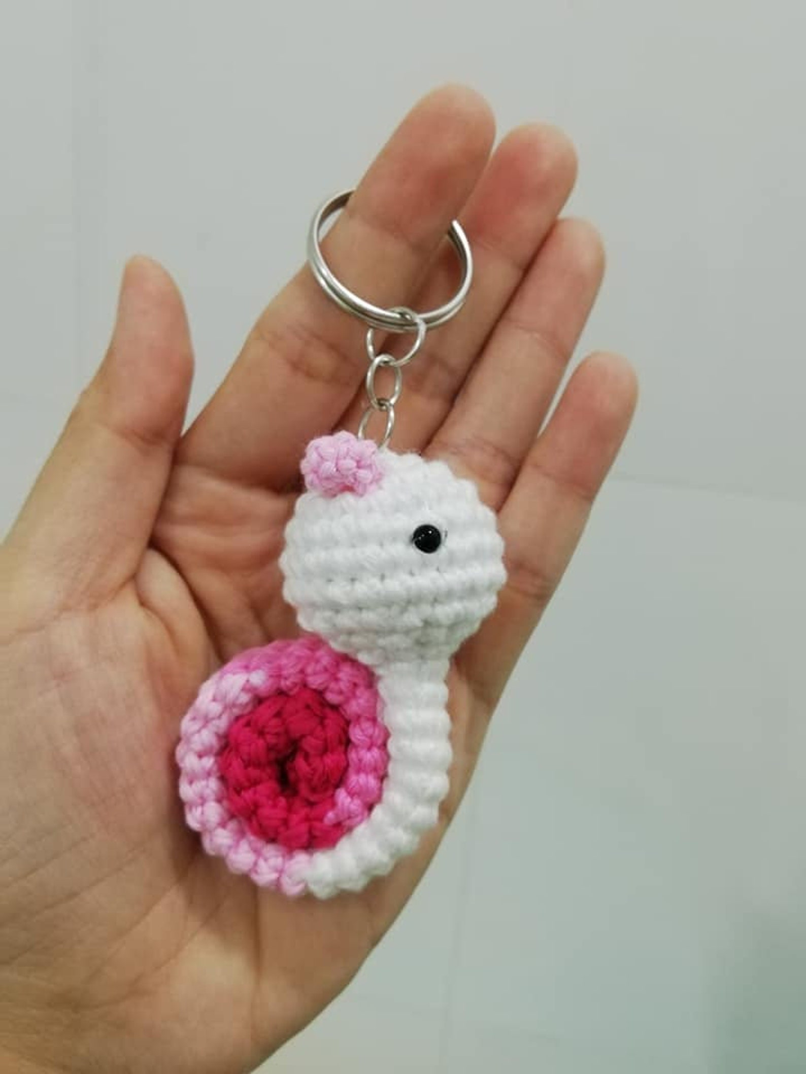 Set of 2 Animal Keychain, Crochet Animal Keychain, Handmade Amigurumi ...