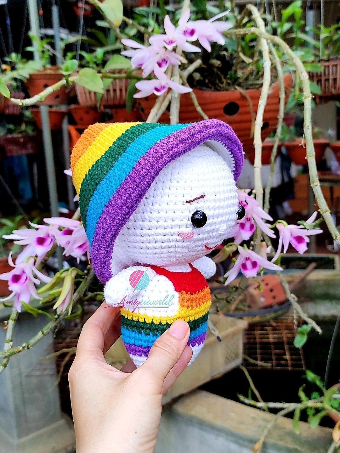 Mushroom Crochet Doll Mushroom Pride LGBT Mushroom Rainbow - Etsy