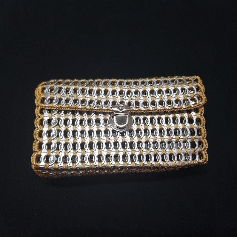 Recycled Aluminum Pull Tab Bag, Handmade Crochet Crossbody Bag, Purse ...
