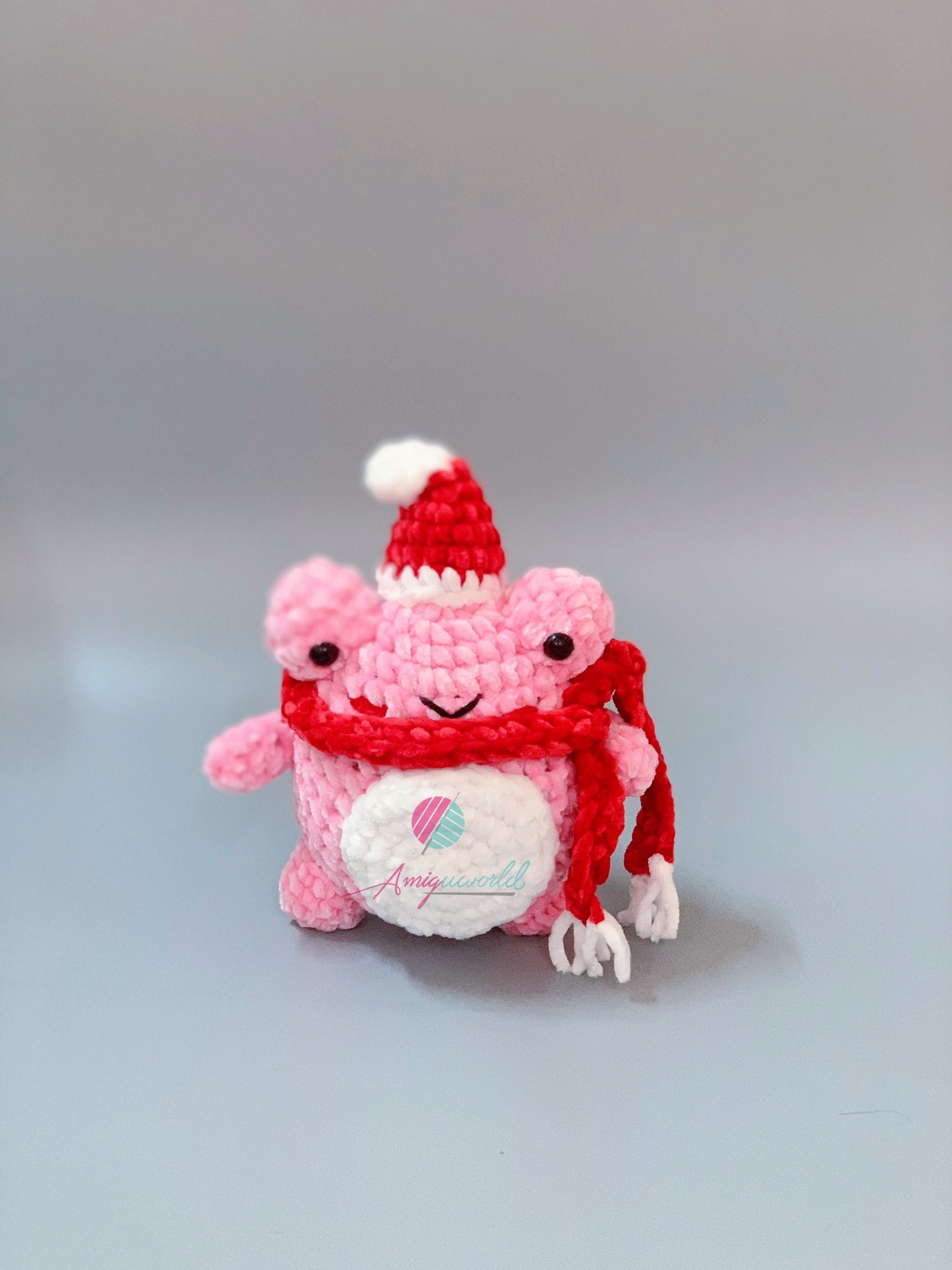Christmas Frog Crochet, Frog Plush, Amigurumi Frog, Handmade Frog Doll ...
