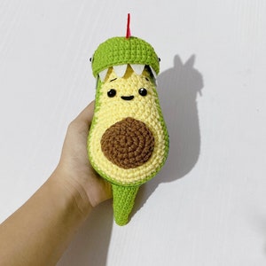 Crochet Dinosaur Avocado, Dinosaur Avocado Plush, Stuffed Dinosaur ...