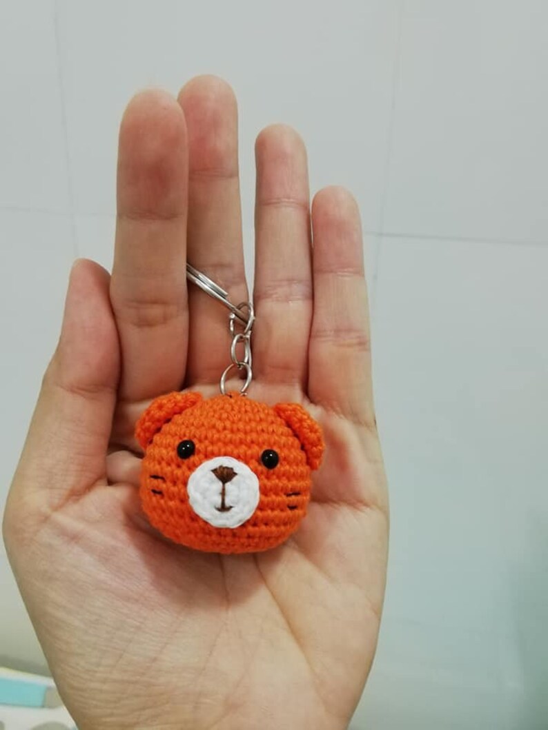 Set of 2 Animal Keychain, Crochet Animal Keychain, Handmade Amigurumi ...