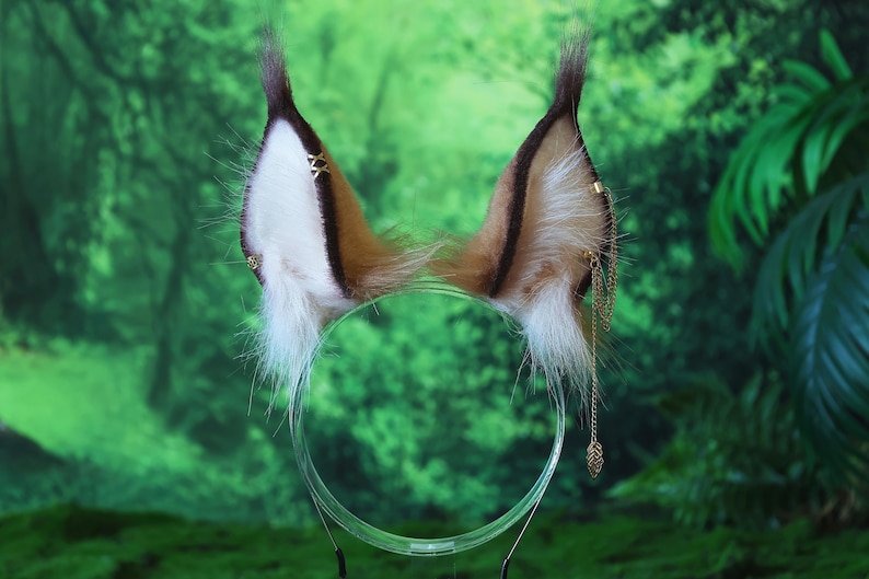 Realistic Faux Fur Squirrel Ear and Tail Tamias Tail and Ear Animal ...