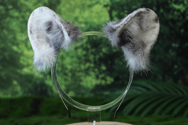 Faux Fur Snow Leopard Ear and Tail Set Role Play Snow Leopard Cosplay ...