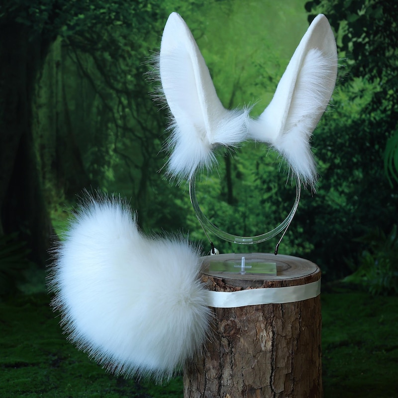 White Bunny Ears - Etsy