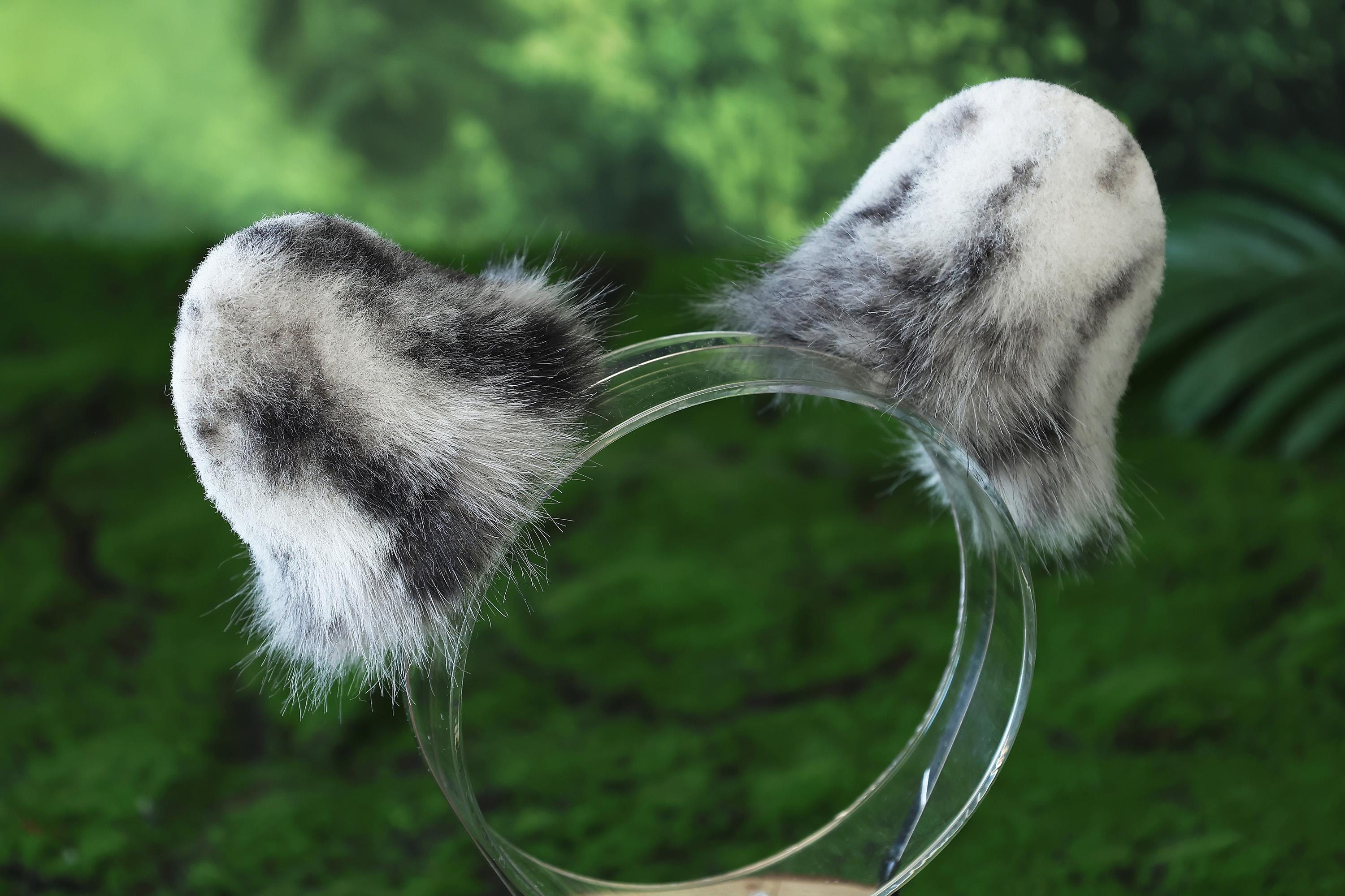 Faux Fur Snow Leopard Ear and Tail Set Role Play Snow Leopard Cosplay ...
