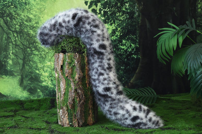 Faux Fur Snow Leopard Ear and Tail Set Role Play Snow Leopard Cosplay ...