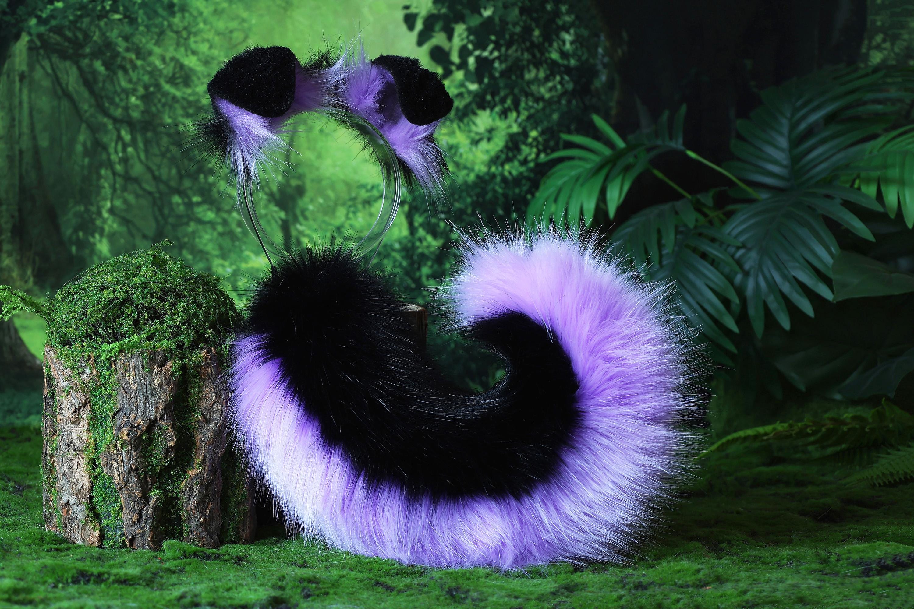 Faux Fur Shepherd Dog Tail and Ear Set Shiba Inu Dog Ear and Tail Anime ...