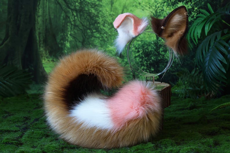 Faux Fur Shepherd Dog Tail and Ear Shiba Inu Dog Ear and Tail Anime ...
