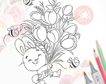 Easter Digital Stamp | Etsy