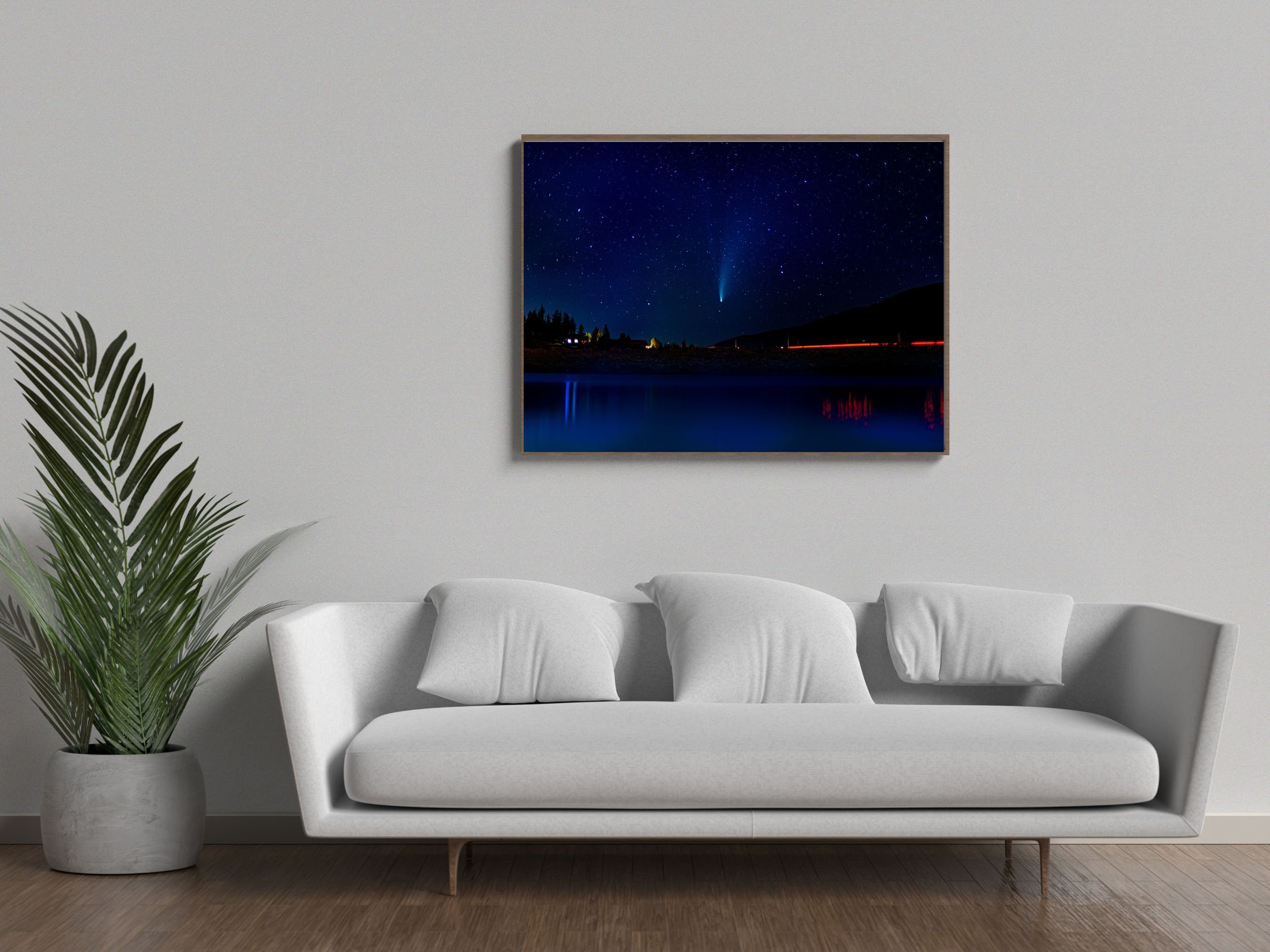 Long Exposure Comet Photography Print, Neowise Comet Canvas Wall ...