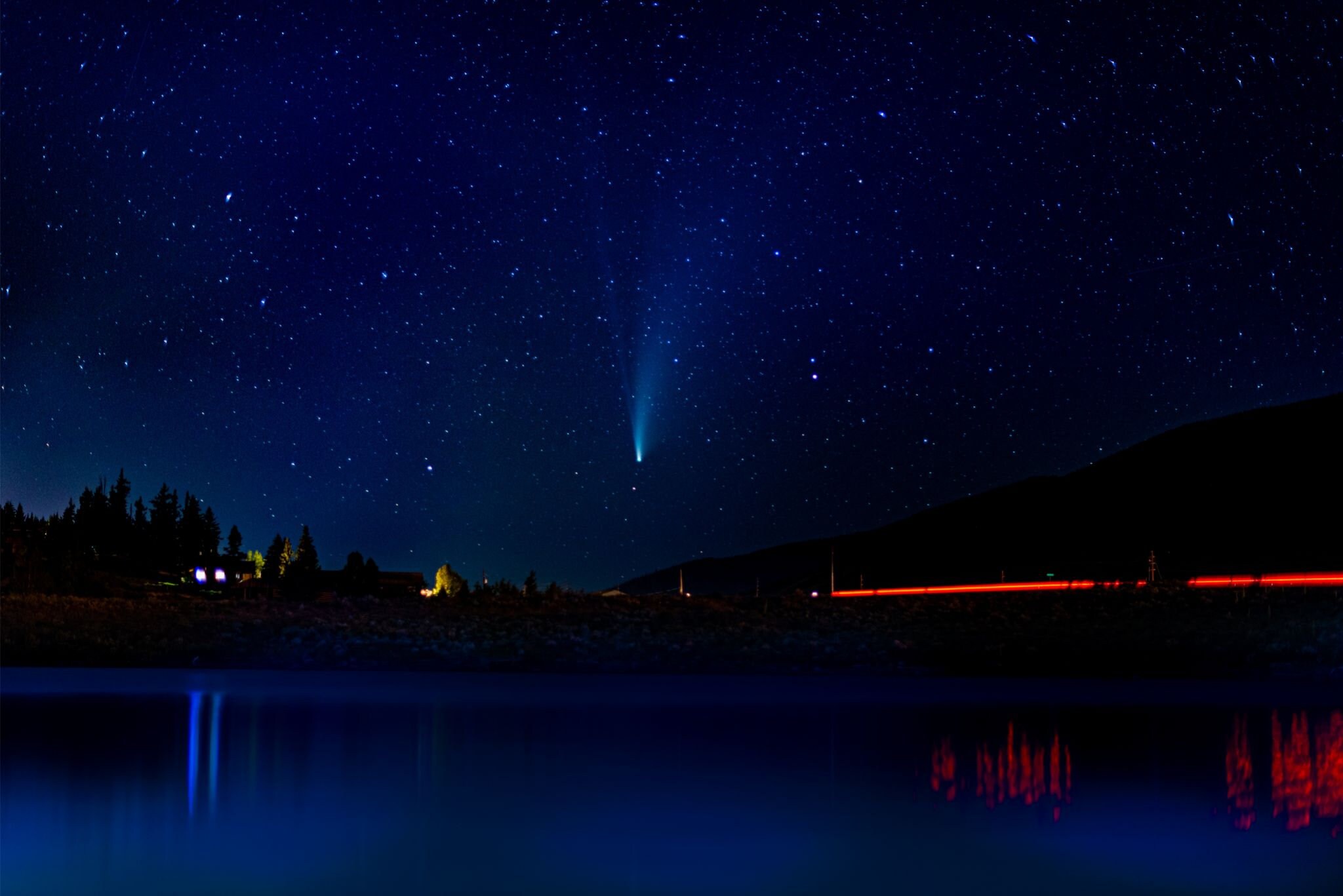 Long Exposure Comet Photography Print, Neowise Comet Canvas Wall ...