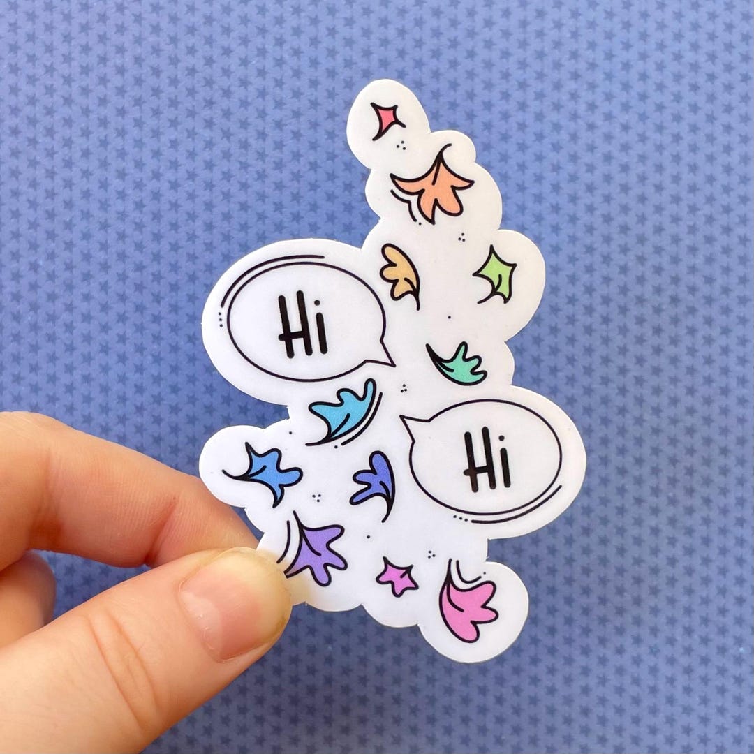 Hi/hi Heartstopper Inspired Sticker - Etsy