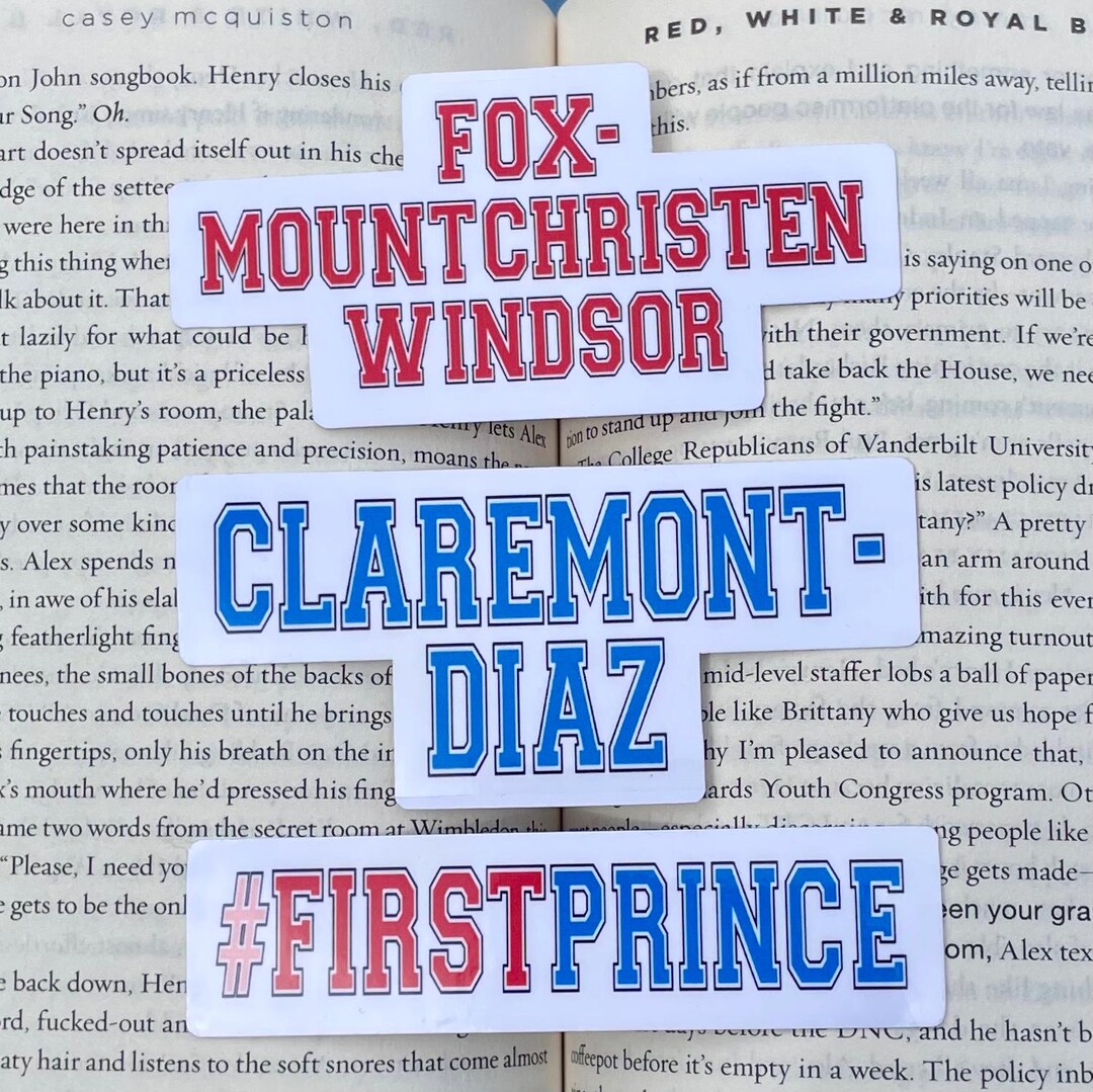 Red, White & Royal Blue Varsity Style Stickers - Etsy