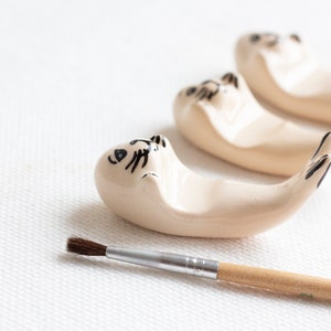 Seal Brush Holder, Animal Brush Rest, Paint Brush Holder, Ceramic Brush ...