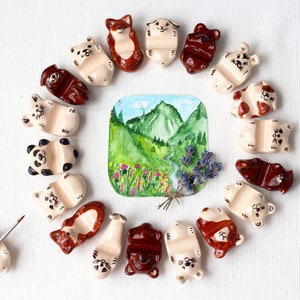 Animal Brush Holder, Paint Brush Rest, Cat, Bunny, Bear, Fox, Panda ...