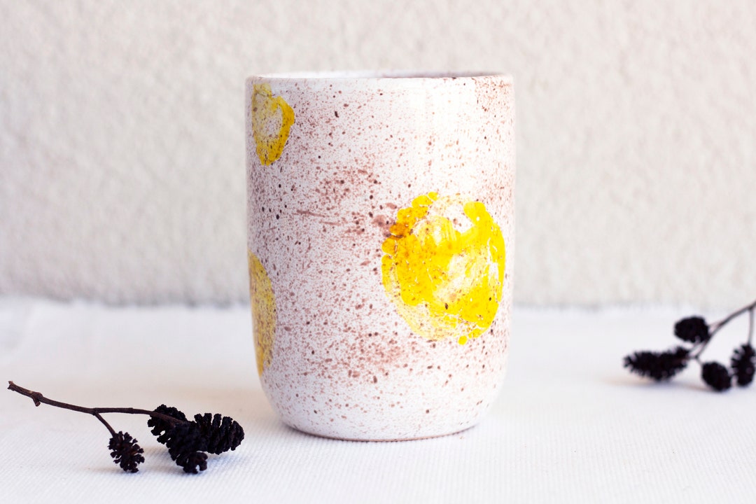 Ceramic Tumbler, Pottery Coffee Cup, Mug Without Handle, Stoneware ...
