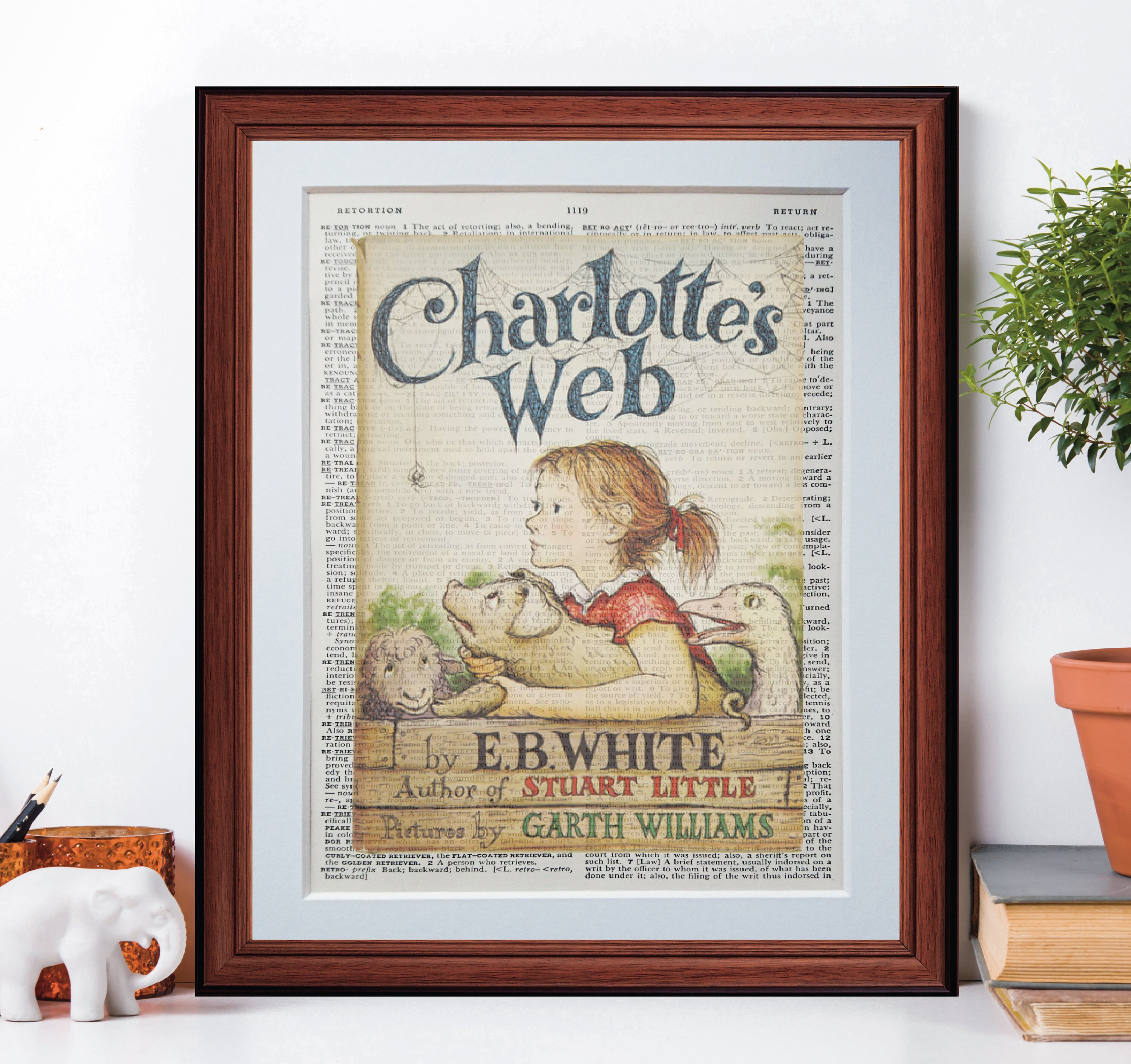 Charlottes Web Book Cover Dictionary Art Print Unique - Etsy UK