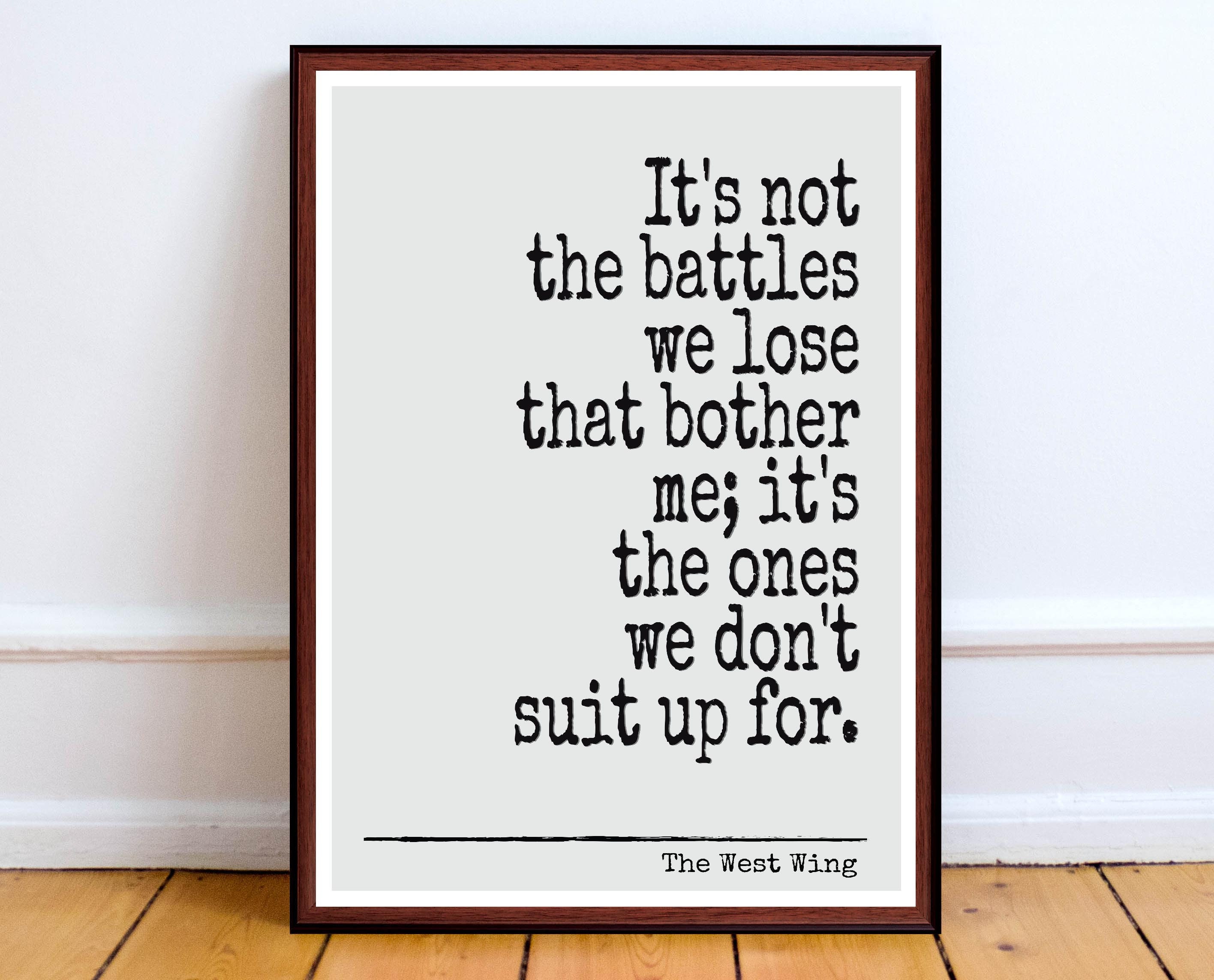 The West Wing Jed Bartlet Quote Art Print Unique literary | Etsy