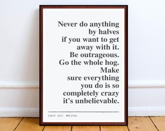 Roald Dahl Quote - Etsy