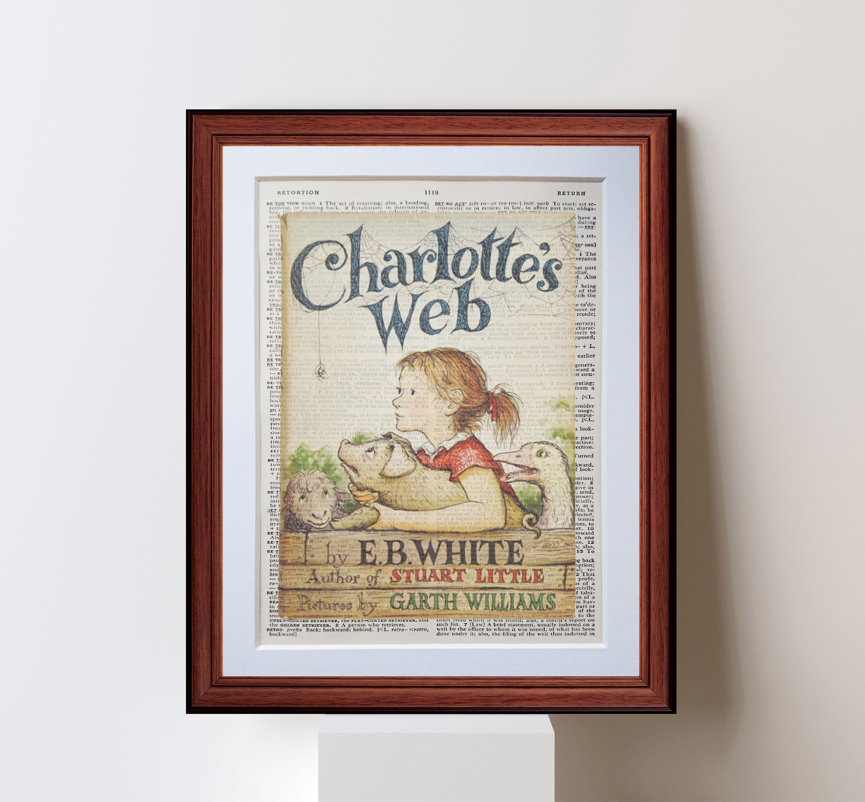 Charlottes Web Book Cover Dictionary Art Print Unique - Etsy UK