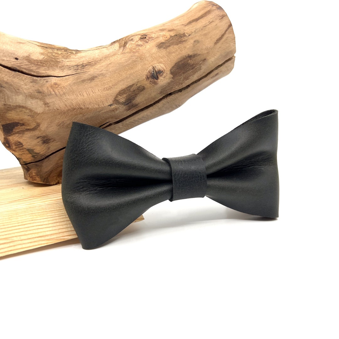 Crazy Dark Green Leather Bow Tie / Green Leather Bow Tie / Leather Bow ...