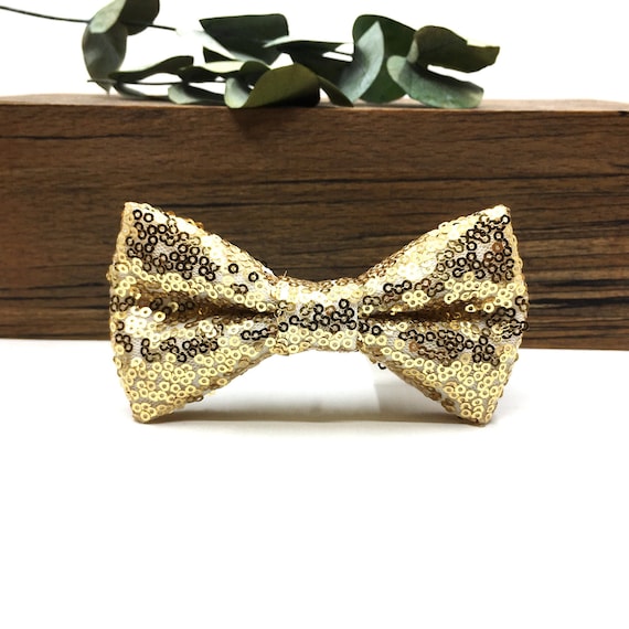 Gold Sequin Bowtie / Sequin Bowtie / Groomsman Gift / Wedding | Etsy