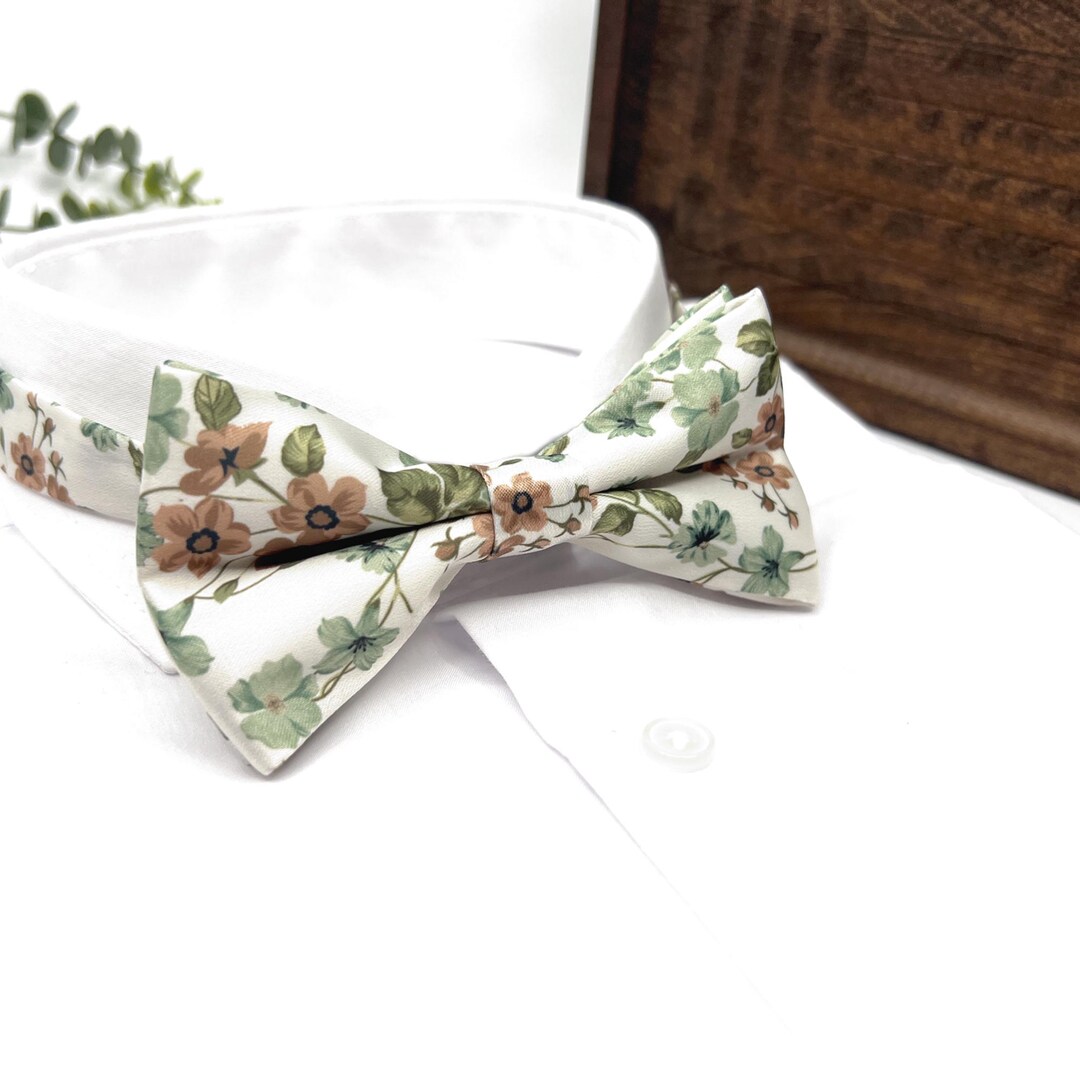 Floral Sage Green Bow Tie, Floral Sage Bow Tie, Sage Green Suspender ...
