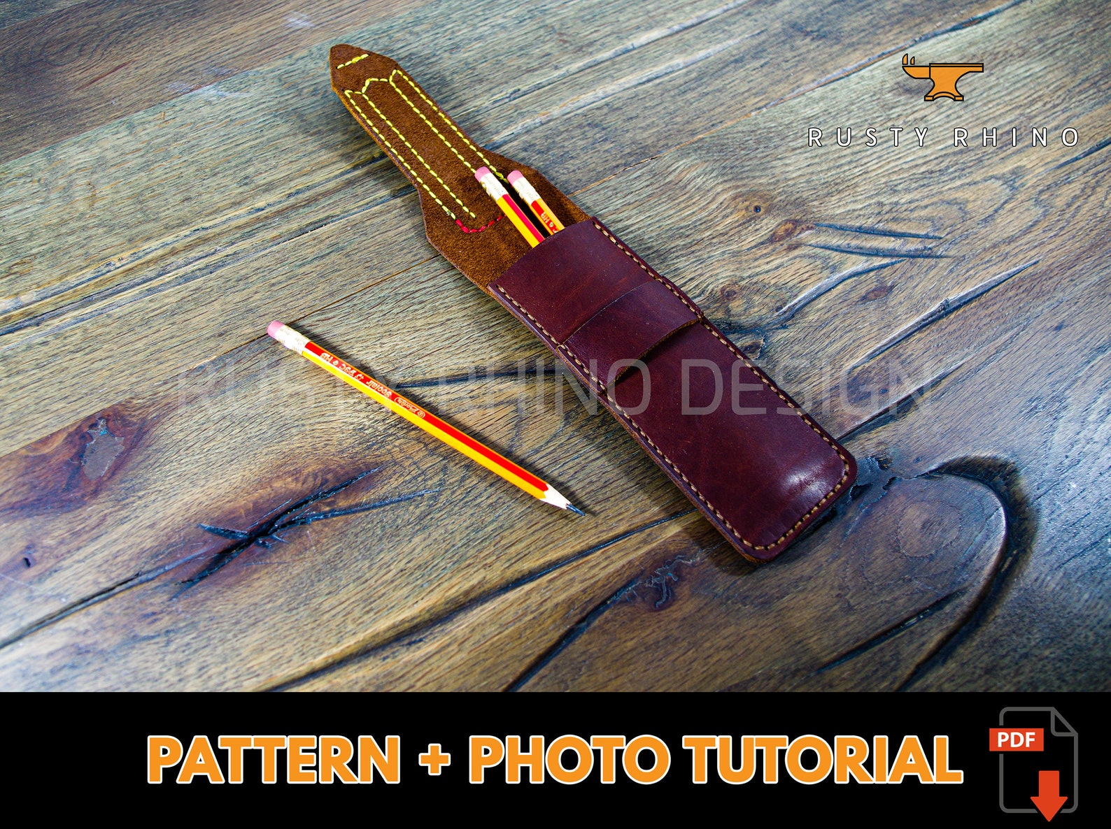 Leather Pencil Case Pattern Leather Pattern PDF - Etsy