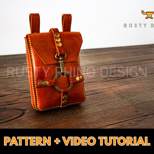 Leather Hip Bag Pattern PDF Leather Pattern Leather DIY - Etsy