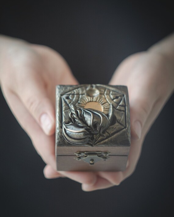 Dragon Small Ring Box Fantasy Wooden Box Engagement Jewelry - Etsy