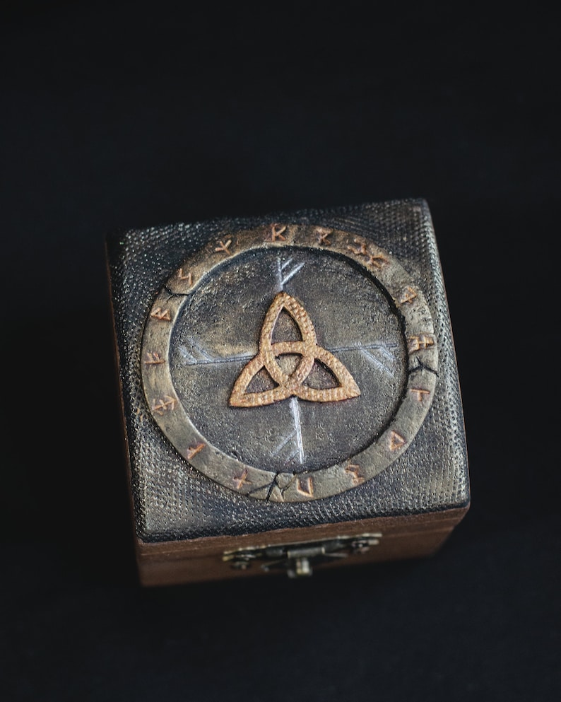 Viking Ring Box With Norse Vegvisir Viking Compass Nordic - Etsy