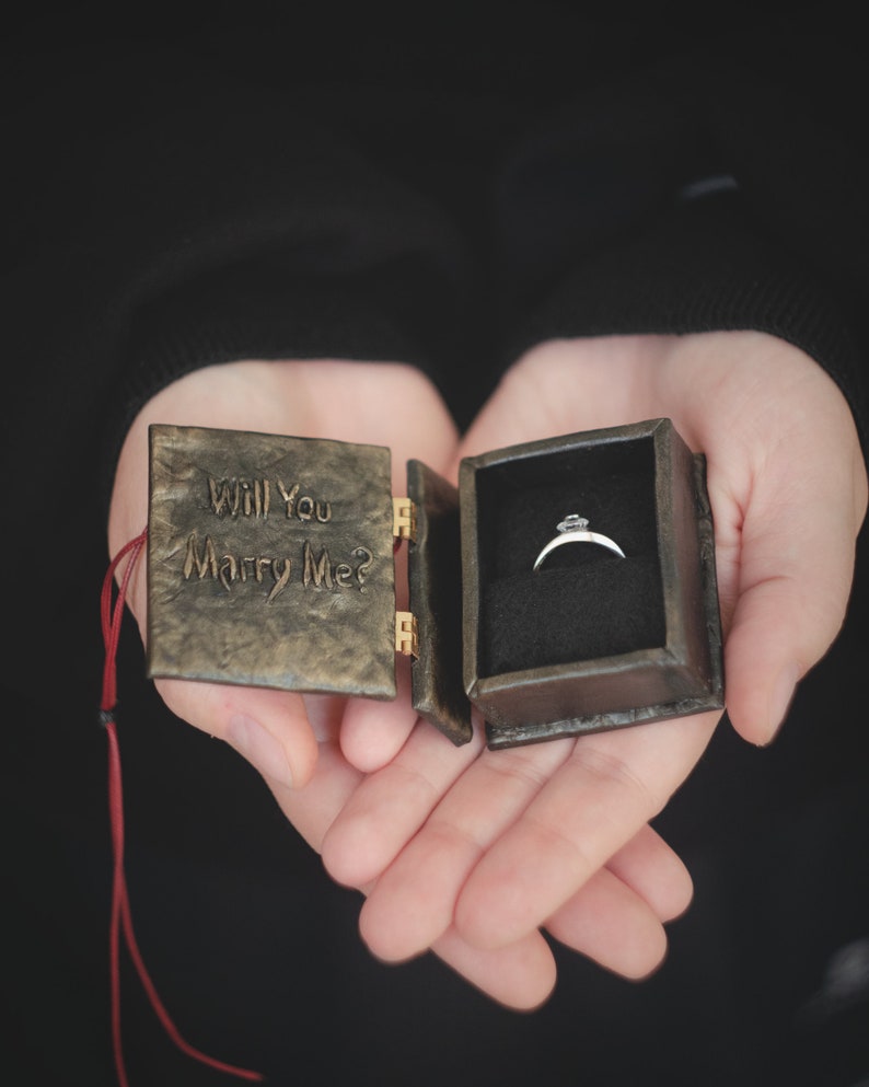 Unique Ring Box for Proposal Personalized Box Slim Ring Box - Etsy