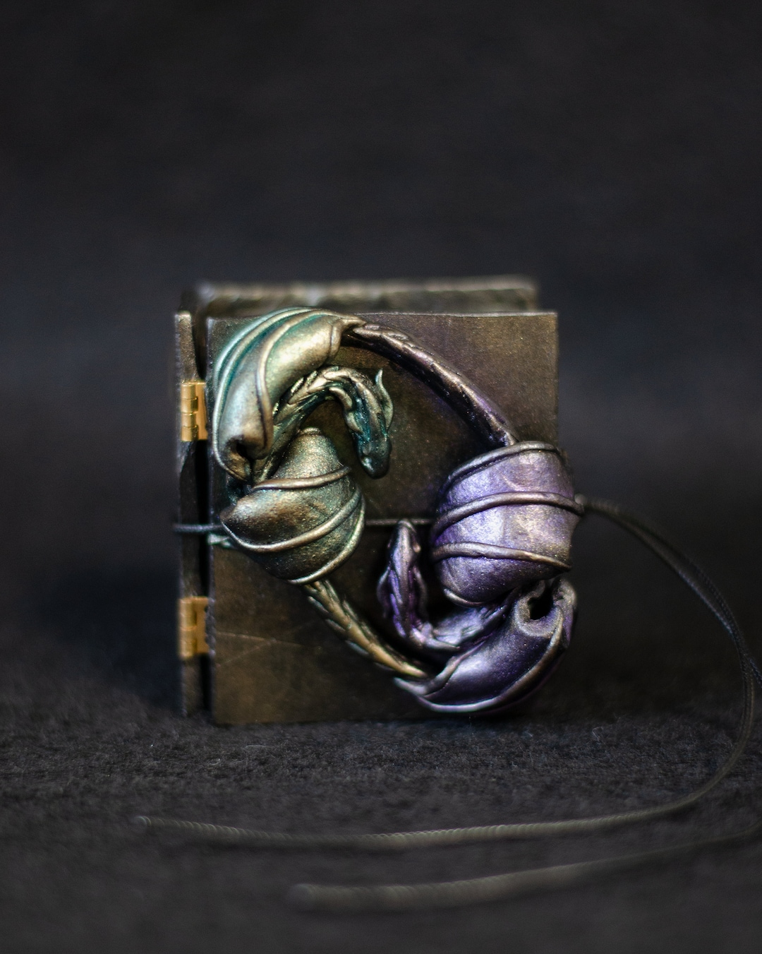 Ring Box Proposal Dragon Yin Yang Unique Slim Little Custom Engraved ...