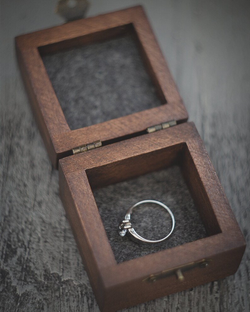 Black Wood Ring Box With Bee Proposal Wedding Ring Box for Men - Etsy