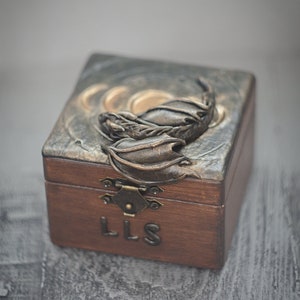 Dragon Wooden Box Personalized Moon Sun Decor Treasure Dragons Unique ...