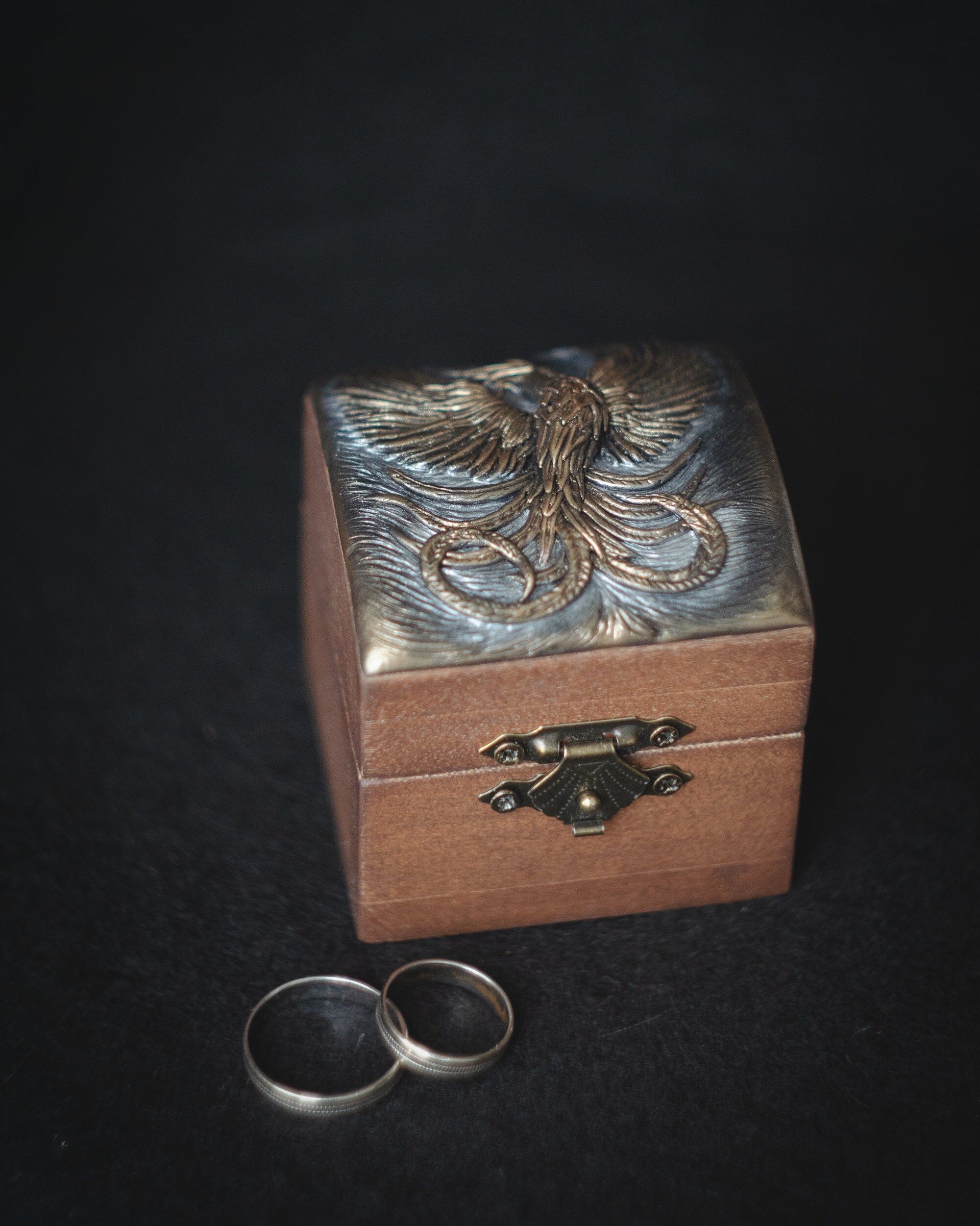 Phoenix Ring Box Magic Firebird Ring Bearer Box Wedding - Etsy