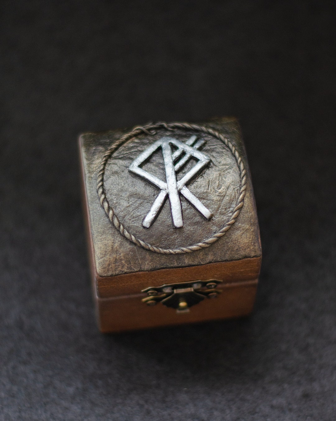 Runes Viking Ring Box Celtic Wooden Jewelry Holder Rune Sign - Etsy