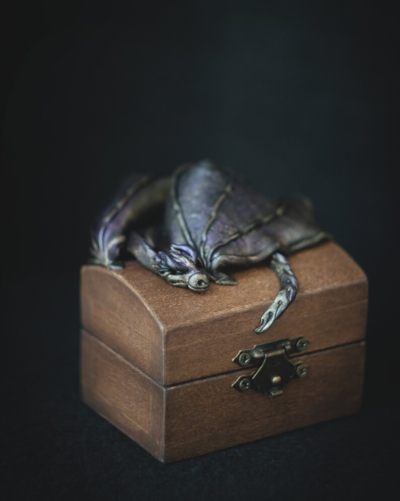 Bronze Dragon Box Wooden Wedding Box for Rings Proposal Box - Etsy