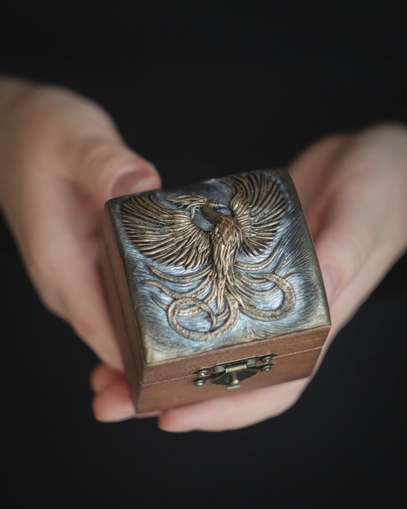Phoenix Ring Box Magic Firebird Ring Bearer Box Wedding - Etsy