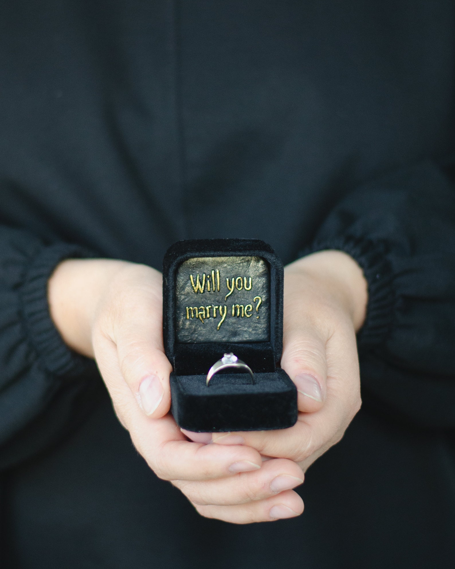 Wedding Proposal Ring Box Trinket With Sun and Moon Design - Unique ...