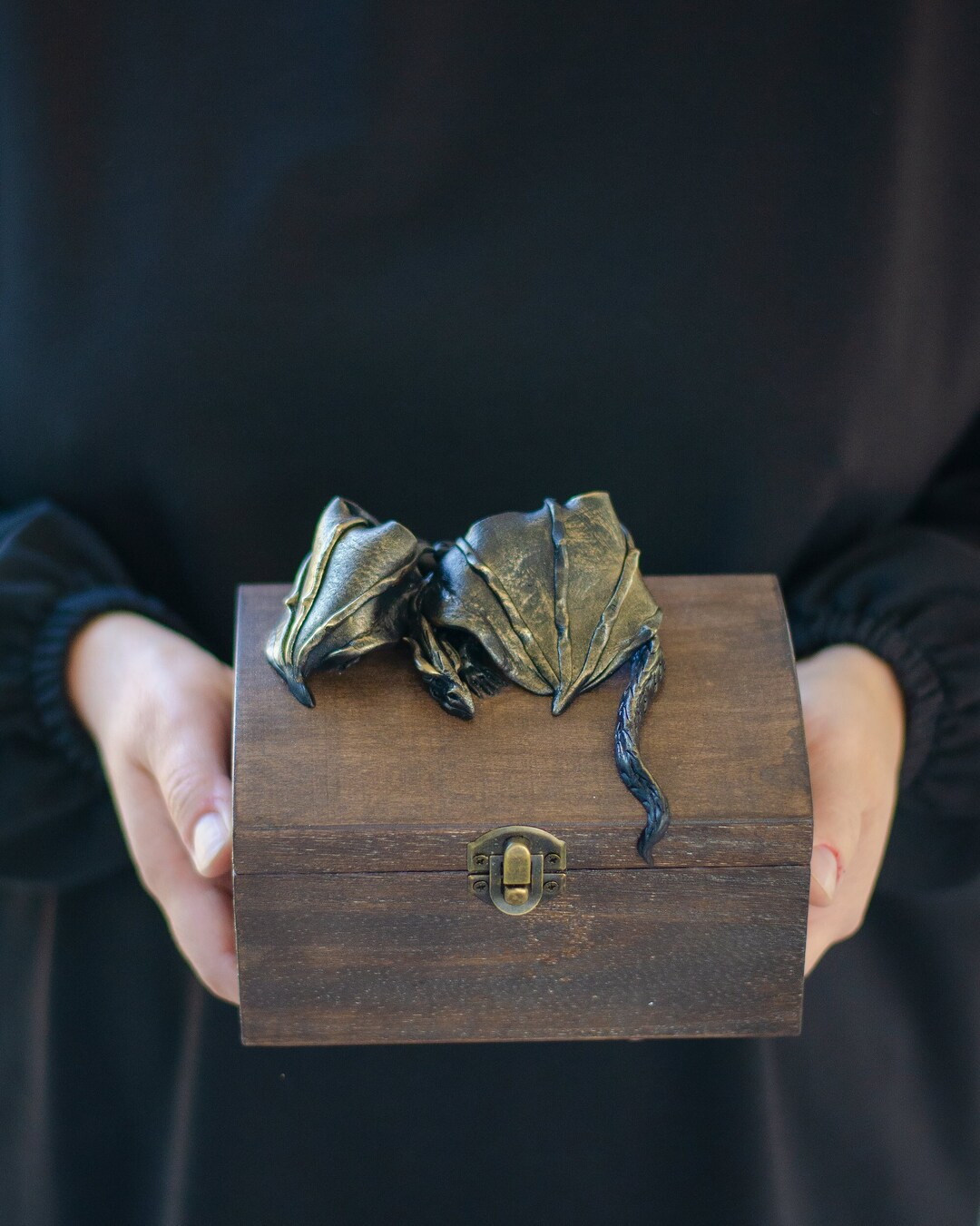 Big Dragon Chest Box Fantasy Wooden Adventure Box and Photo Keepsake ...