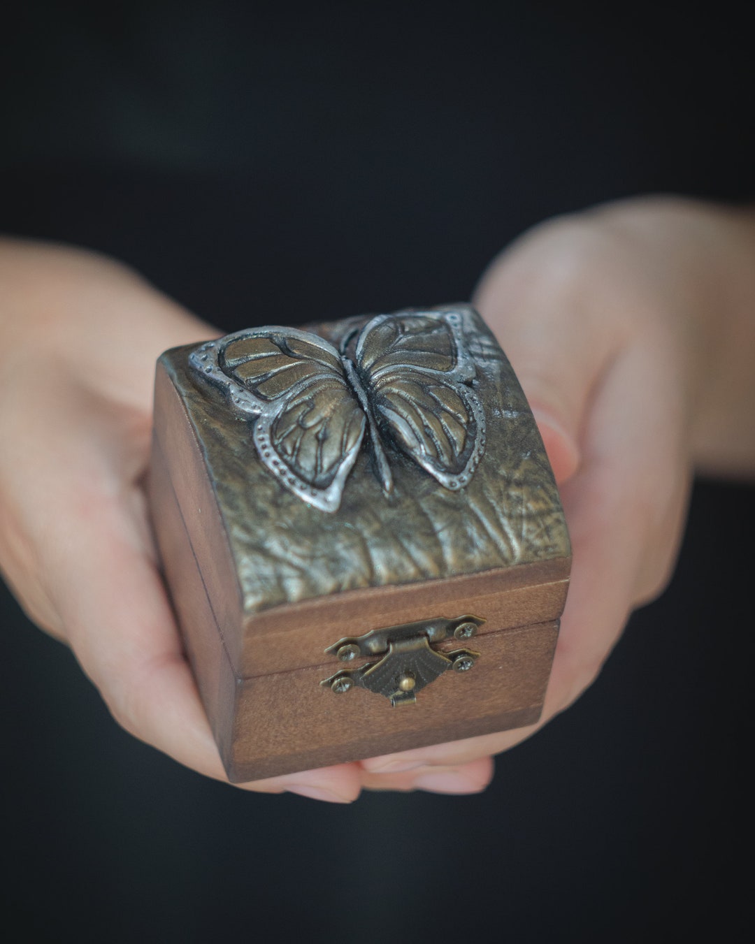 Butterfly Ring Box Moths Proposal Small Wooden Custom Box - Etsy